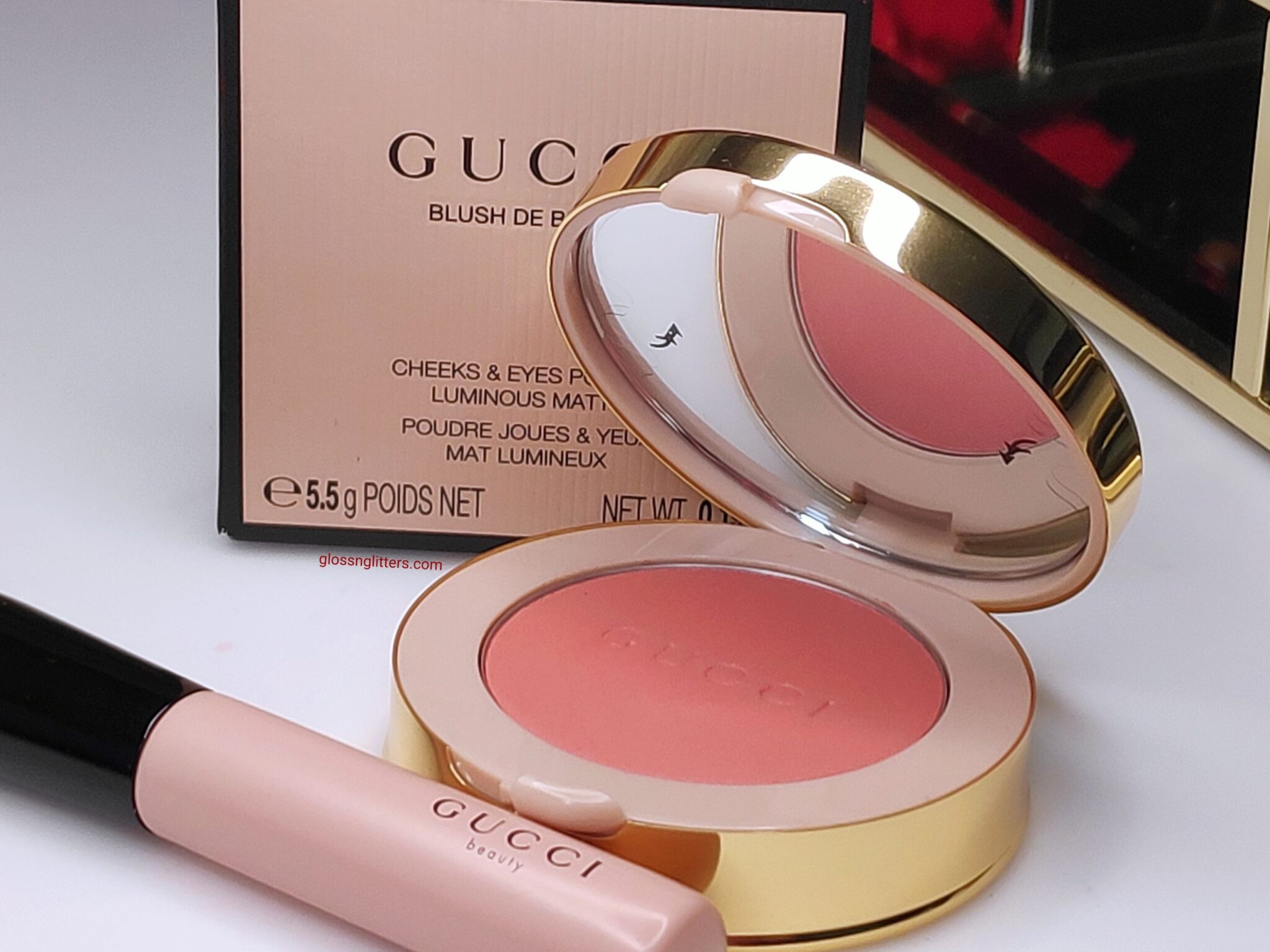 New Gucci Beauty Bright Coral (04) Blush Review - Glossnglitters