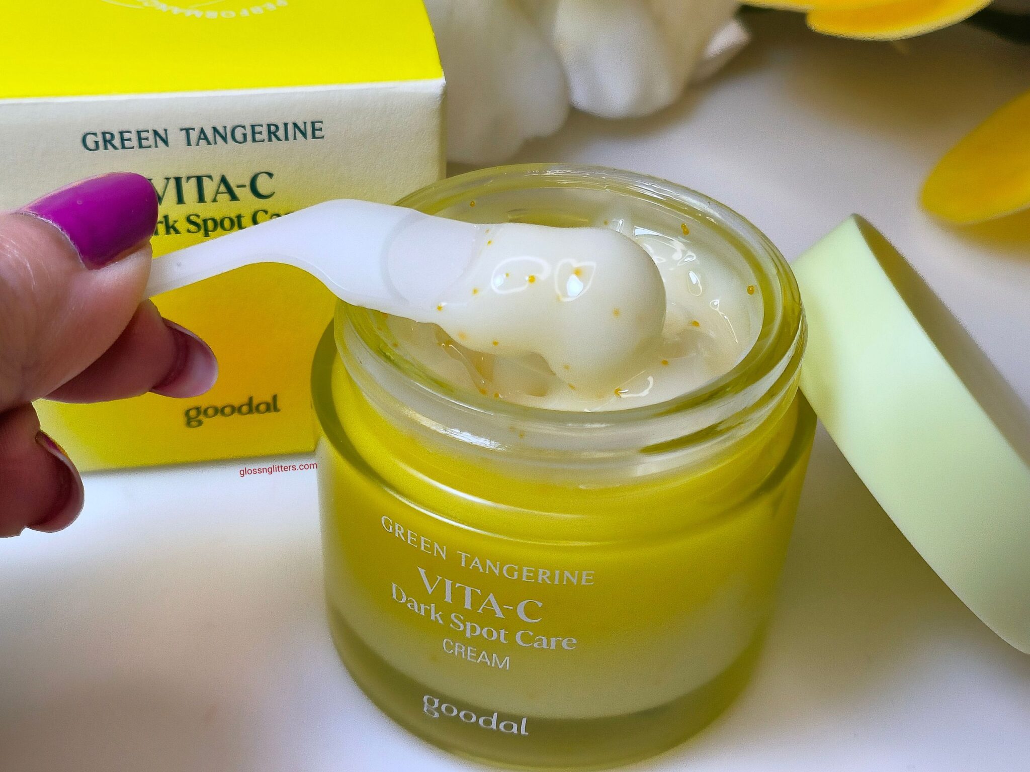 Goodal Green Tangerine Vita C Dark Spot Care Cream Review - Glossnglitters